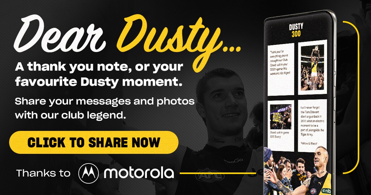 Send a message to Dusty for his 300th game