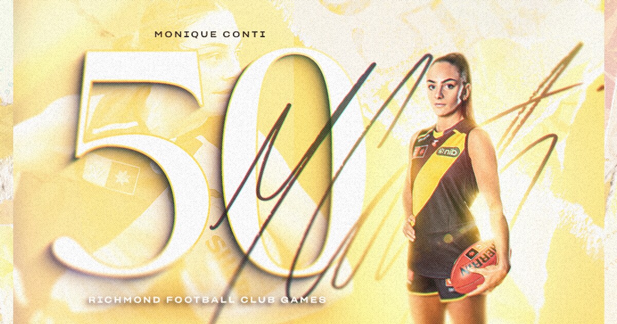 Conti becomes first to reach 50 Richmond AFLW games