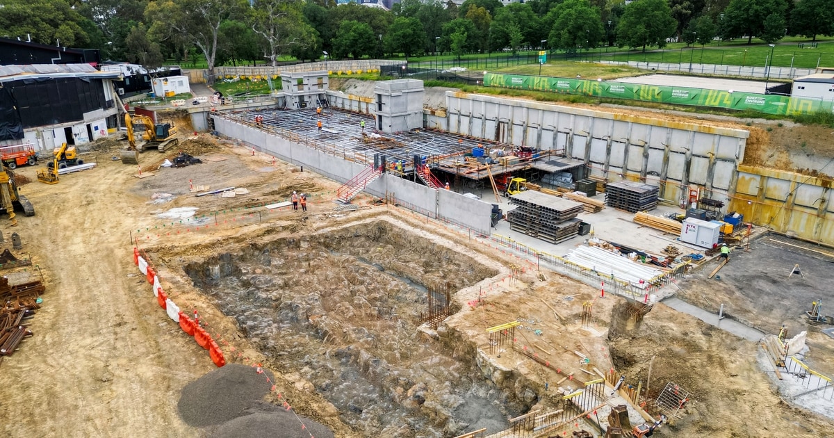 December 2025: Pre-cast panels in place