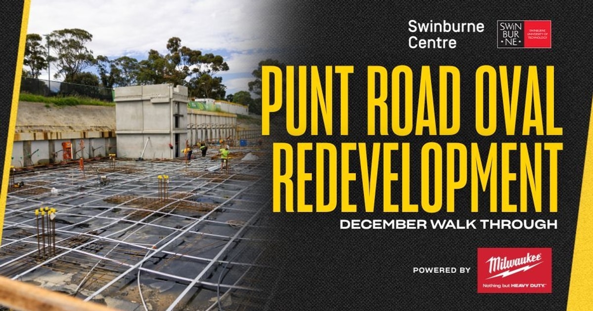 Punt Road Oval Redevelopment: December walk-through